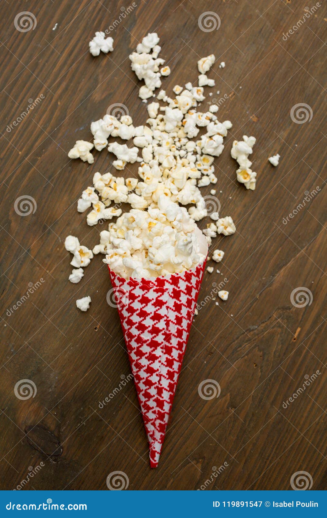 Container Full of Popcorn on a Table Stock Image - Image of colorful ...