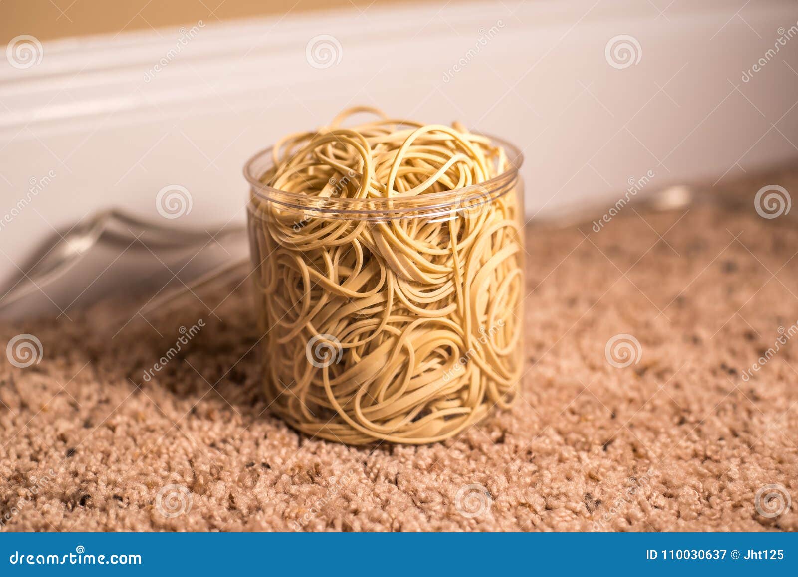 Container Full of Rubber Bands Stock Image - Image of clear, heap ...