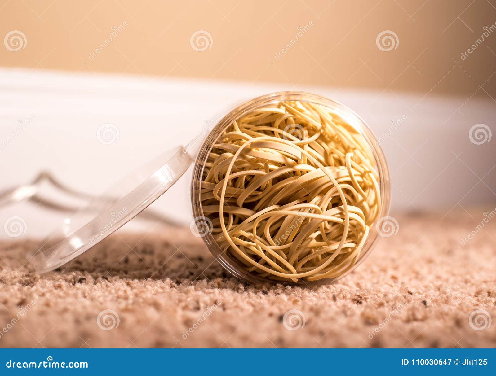 Container Full of Rubber Bands Stock Image - Image of full, container ...