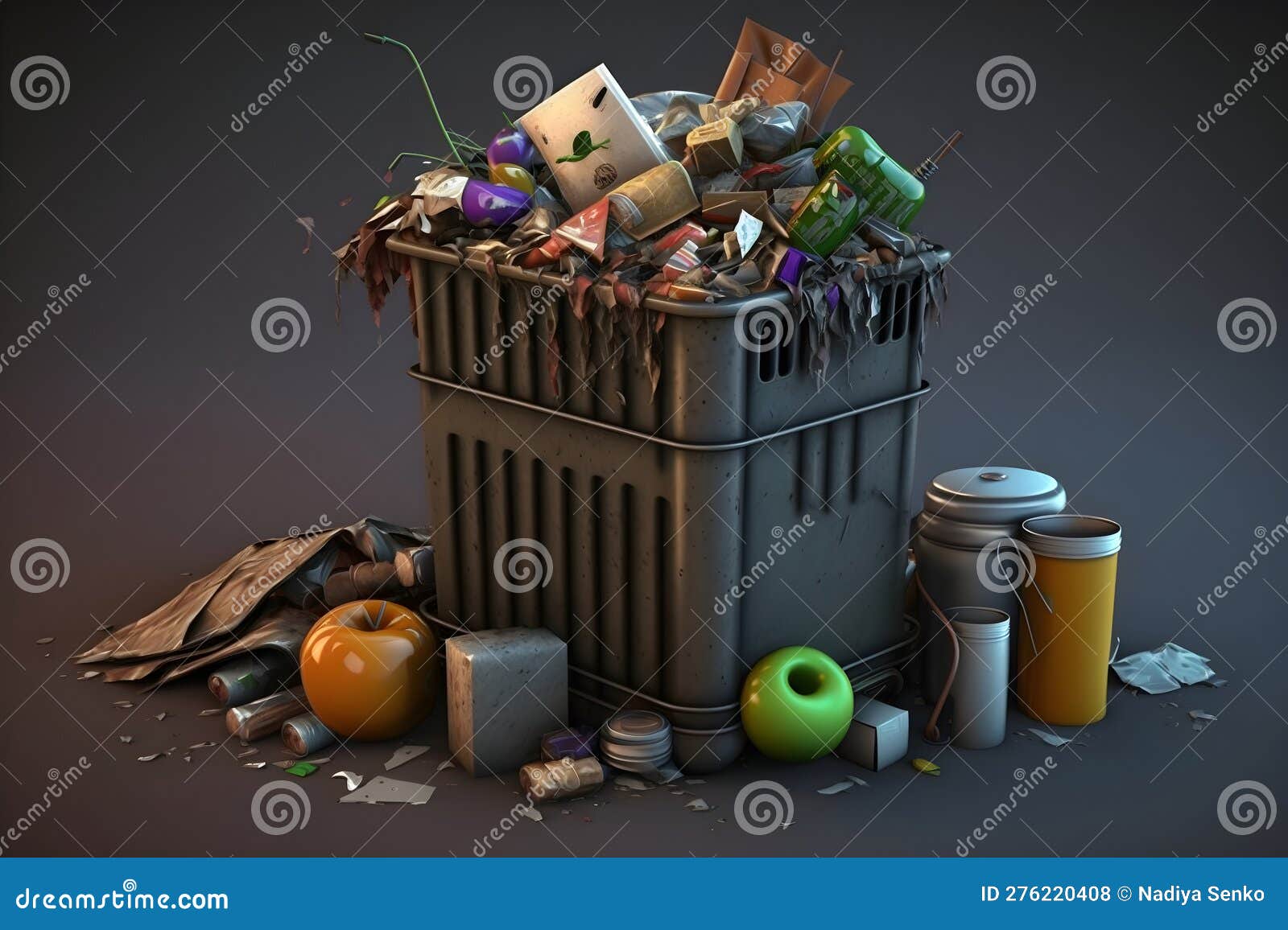 Container Full of Unsorted Garbage Stock Photo - Image of sorting ...
