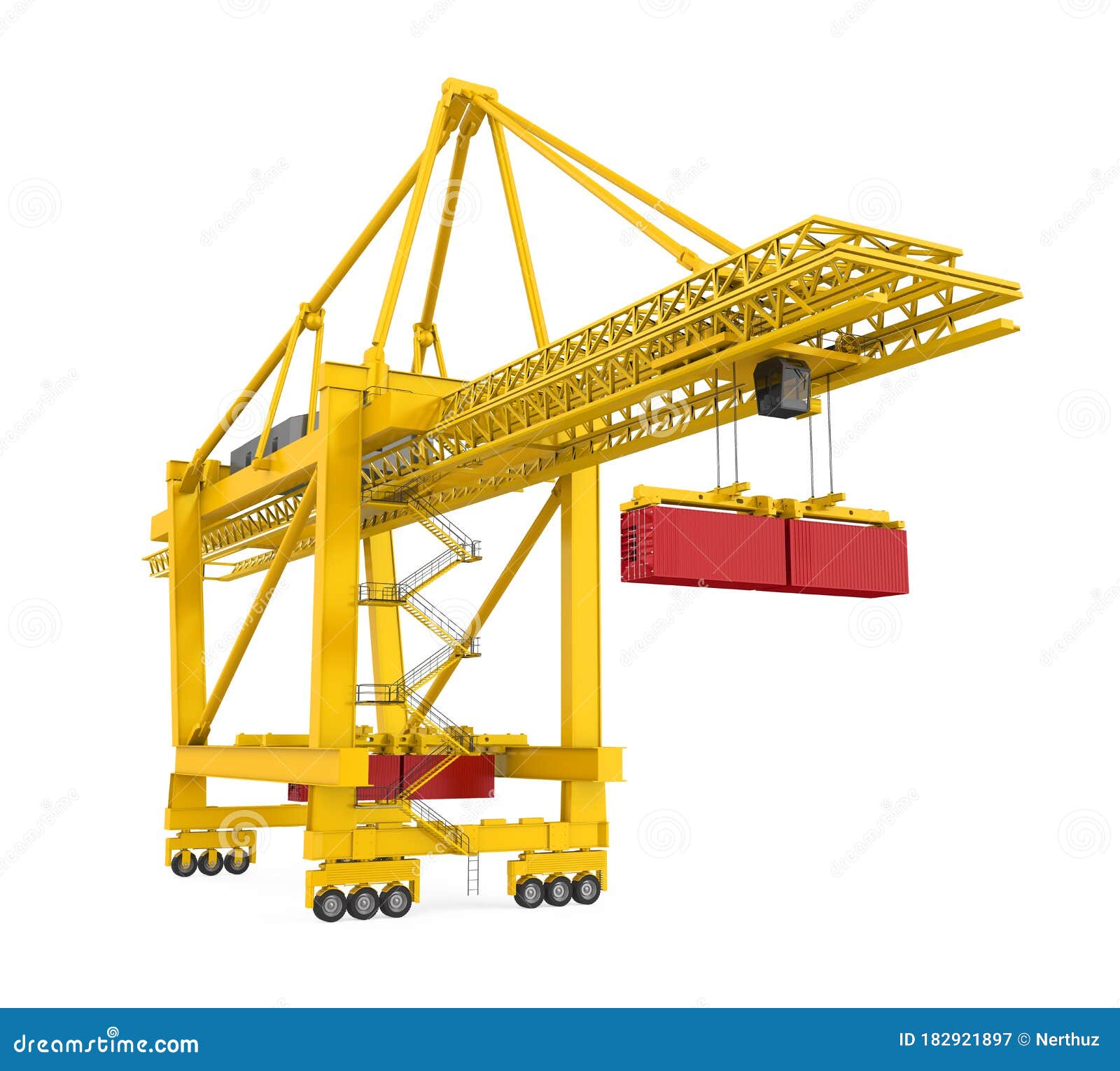 Gantry Crane Cartoon Vector | CartoonDealer.com #30942219