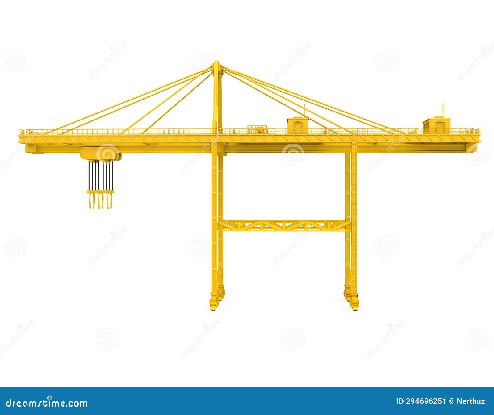 Container Gantry Crane Isolated Royalty-Free Stock Photography ...