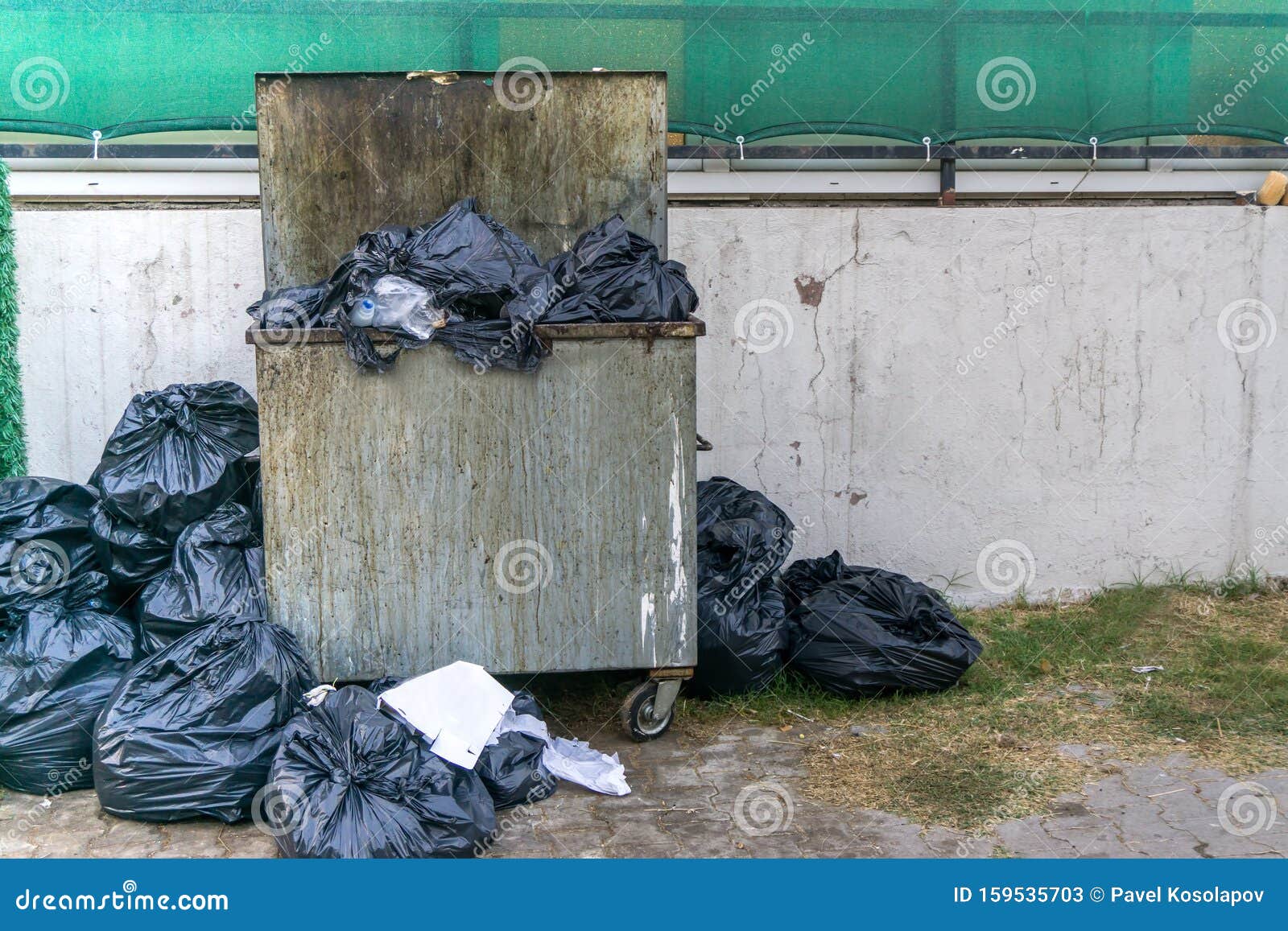 Container for Garbage Collection Stock Image - Image of outdoor, full ...