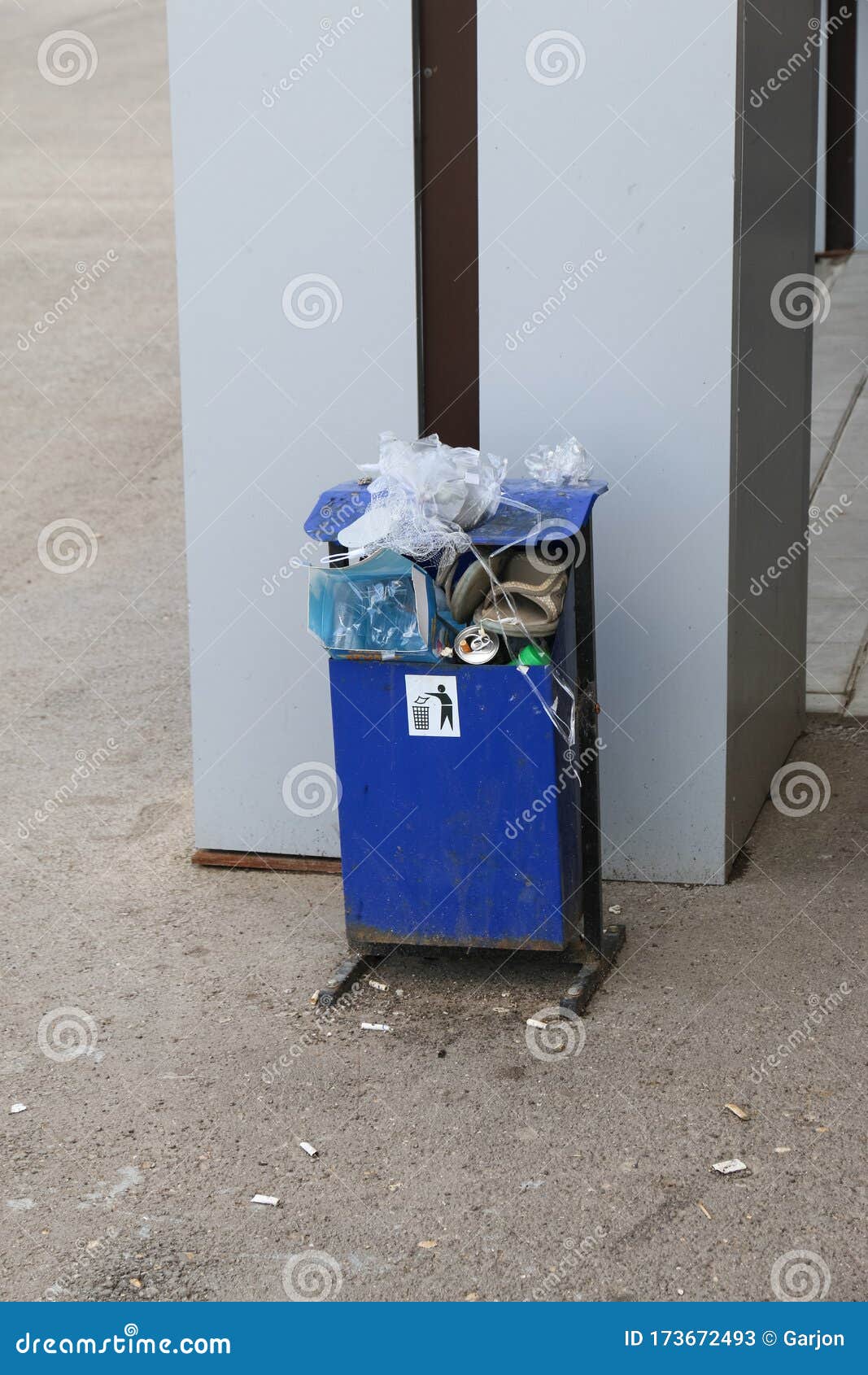 Container Garbage Collection Container Full of Waste Stock Image ...
