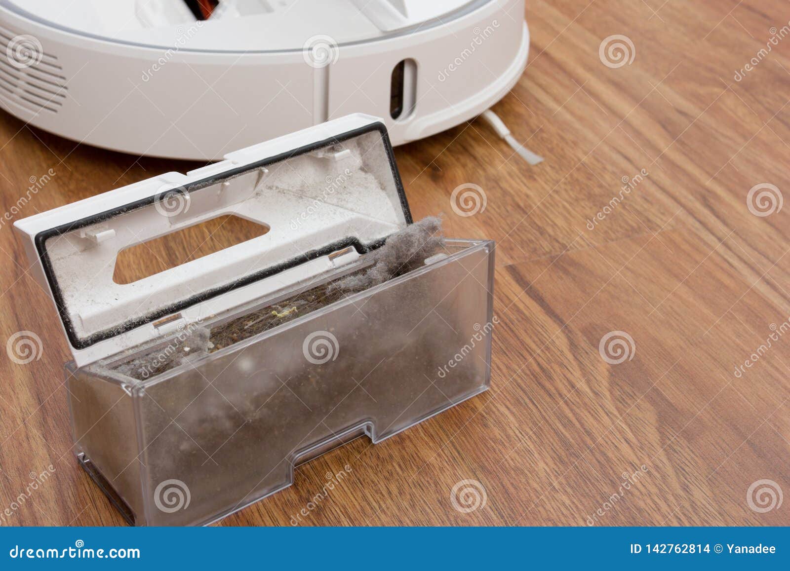 Container with Garbage from a Smart Robot Vacuum Cleaner Stock Photo ...