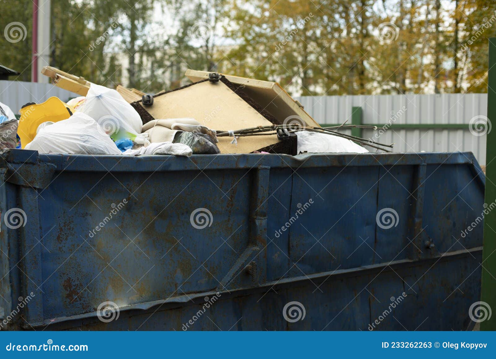 Container with Garbage. Waste in the Tank Stock Image - Image of ...