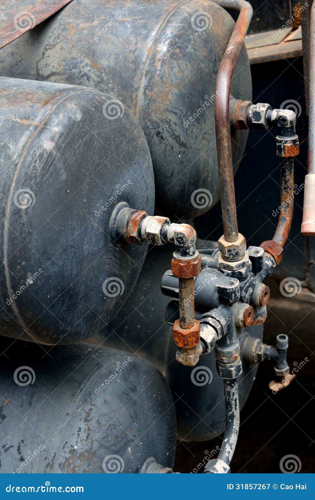 Container of Gas with Pipe Set in Equipment Stock Image - Image of ...