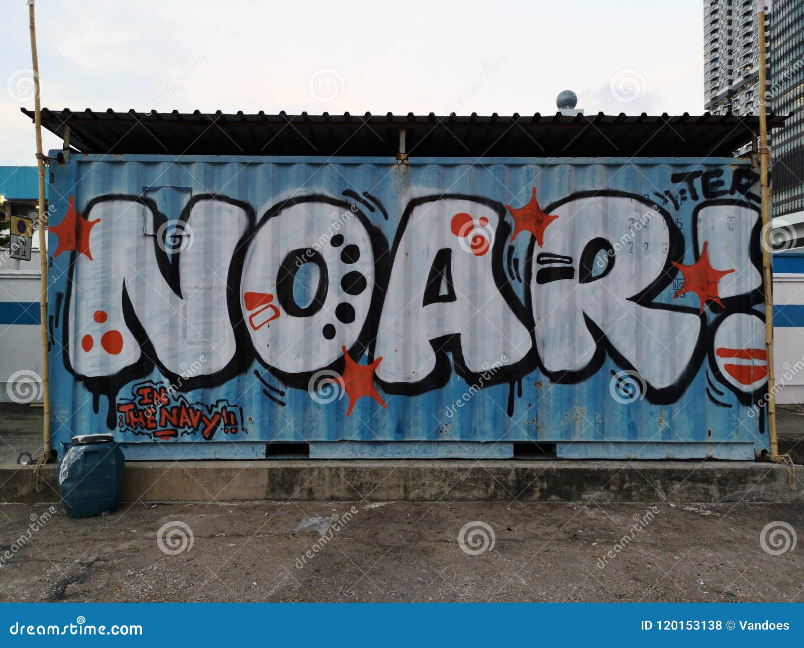 Conrainer with Graffiti at Western Hong Kong Editorial Stock Photo ...