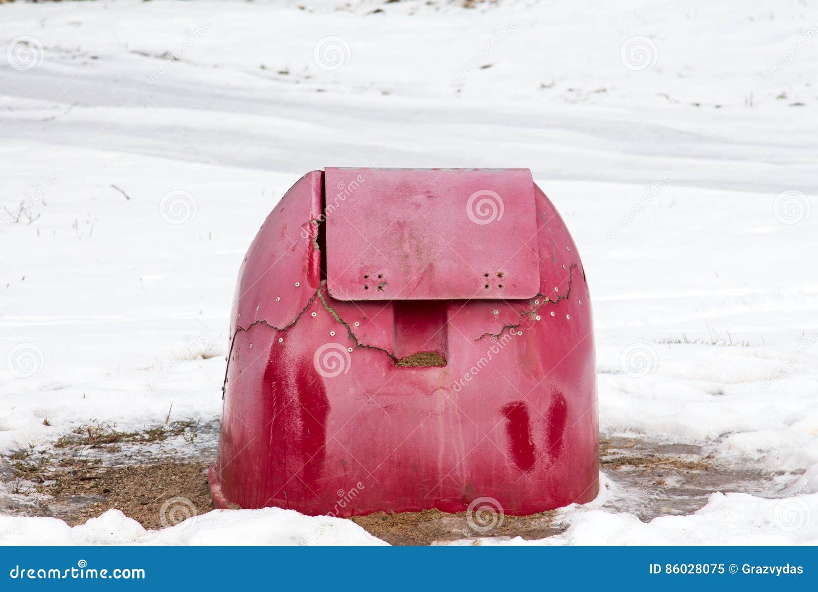 Container for Grit and Salt Stock Image - Image of outdoors, snowy ...