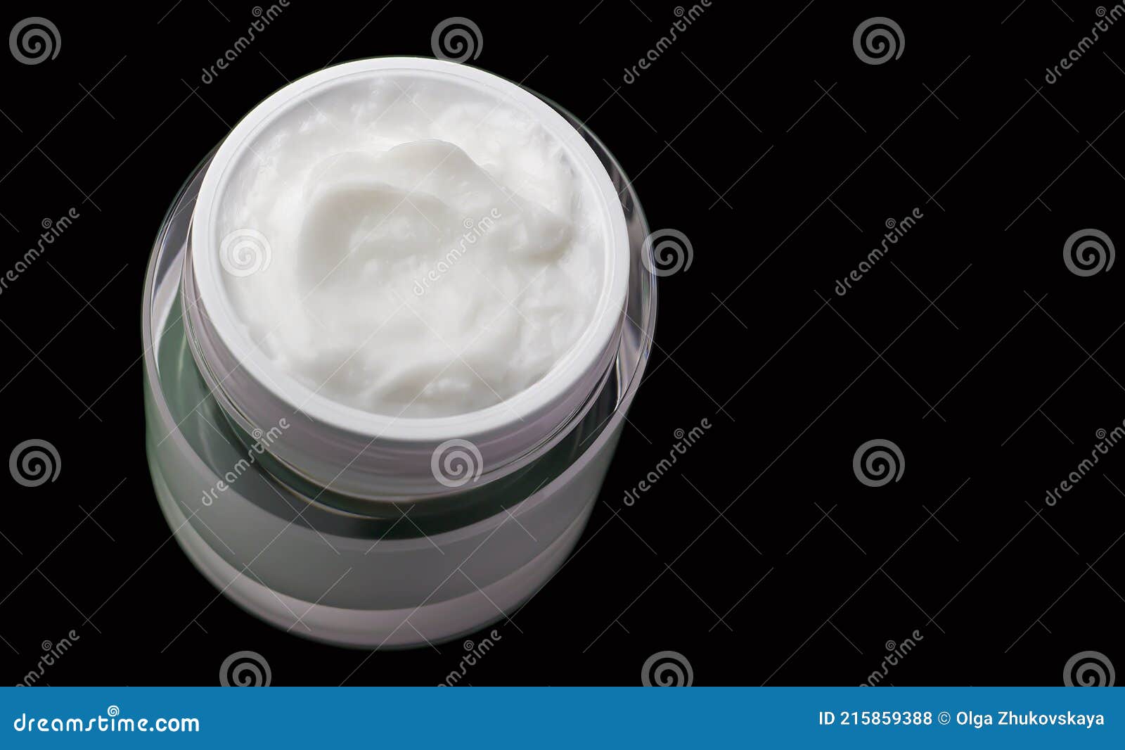 A Container of Hair Conditioner on a Black Background Stock Photo ...