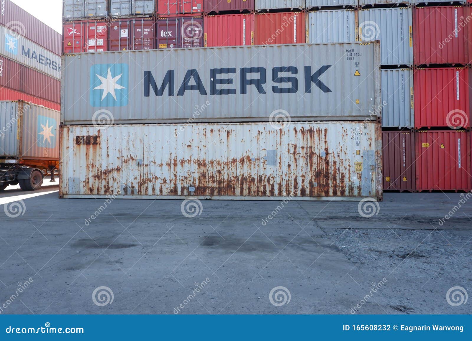 Container Handlers Working in Port Import and Export Industry Editorial ...