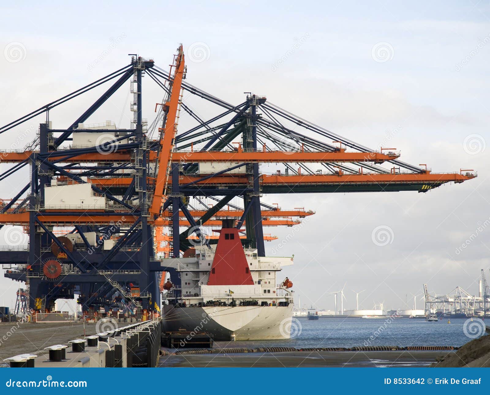 Container harbor stock photo. Image of lifting, port, dock - 8533642