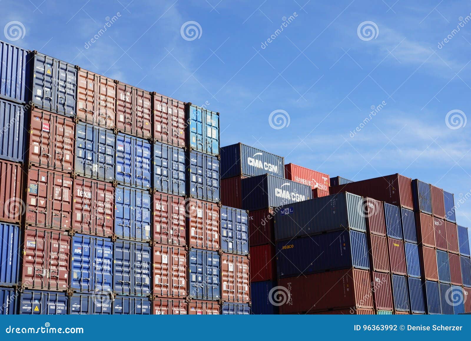 Container harbour editorial photography. Image of shipping - 96363992