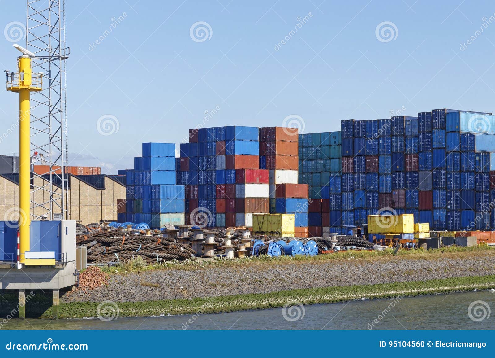 Container harbour stock photo. Image of container, intermodal - 95104560