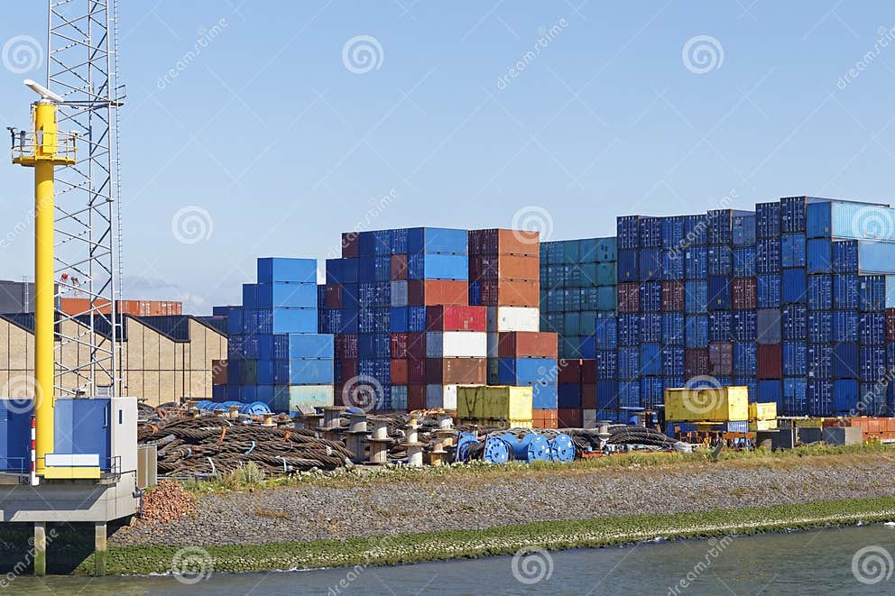 Container harbour stock photo. Image of container, intermodal - 95104560
