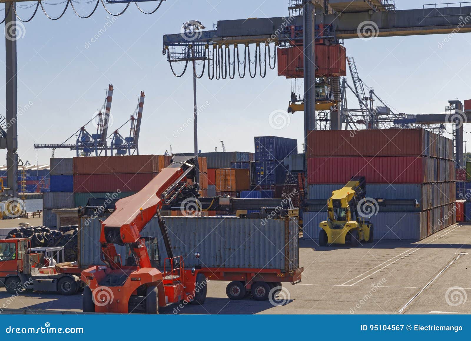 Container harbour stock image. Image of container, load - 95104567