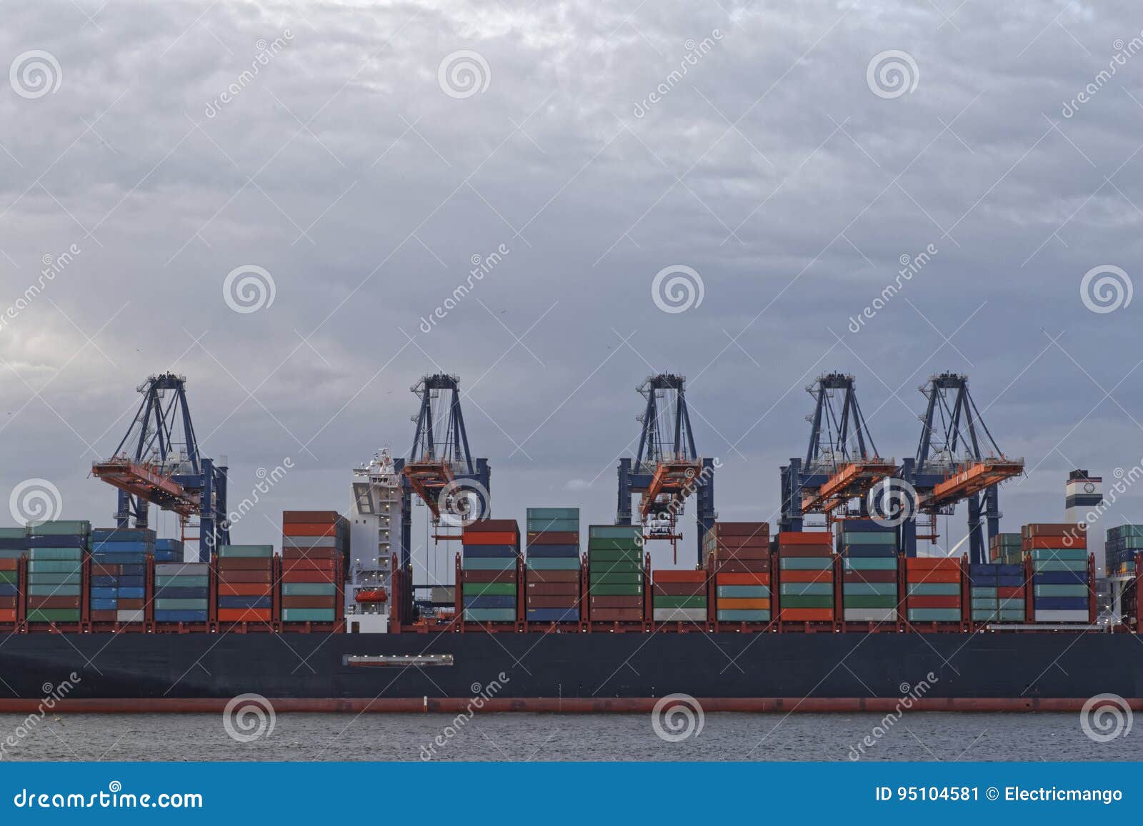 Container harbour stock image. Image of shipping, harbour - 95104581