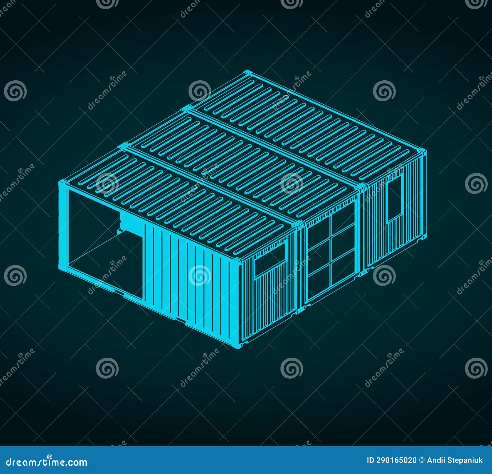 Container House Isometric Illustration Stock Illustration ...