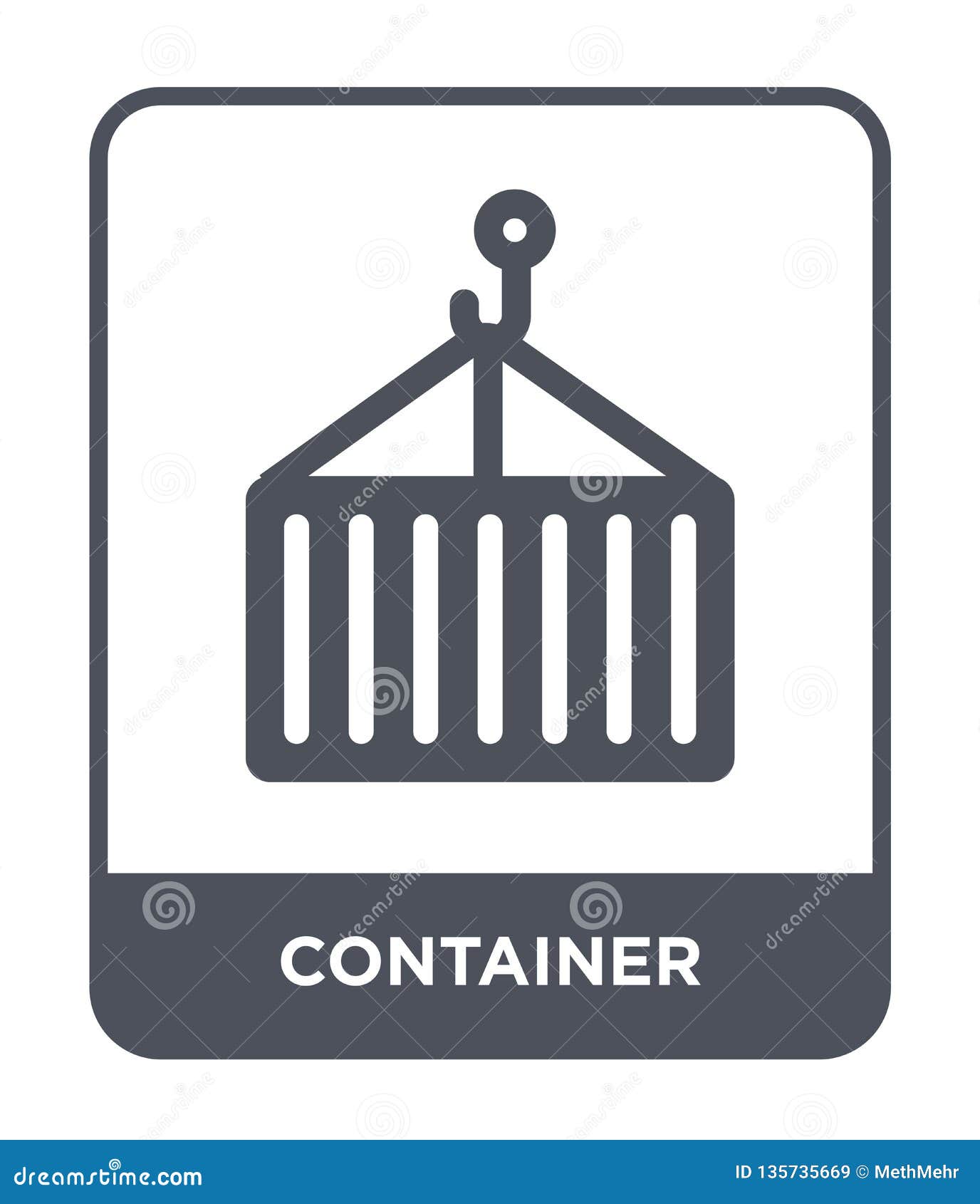 Container Icon in Trendy Design Style. Container Icon Isolated on White ...