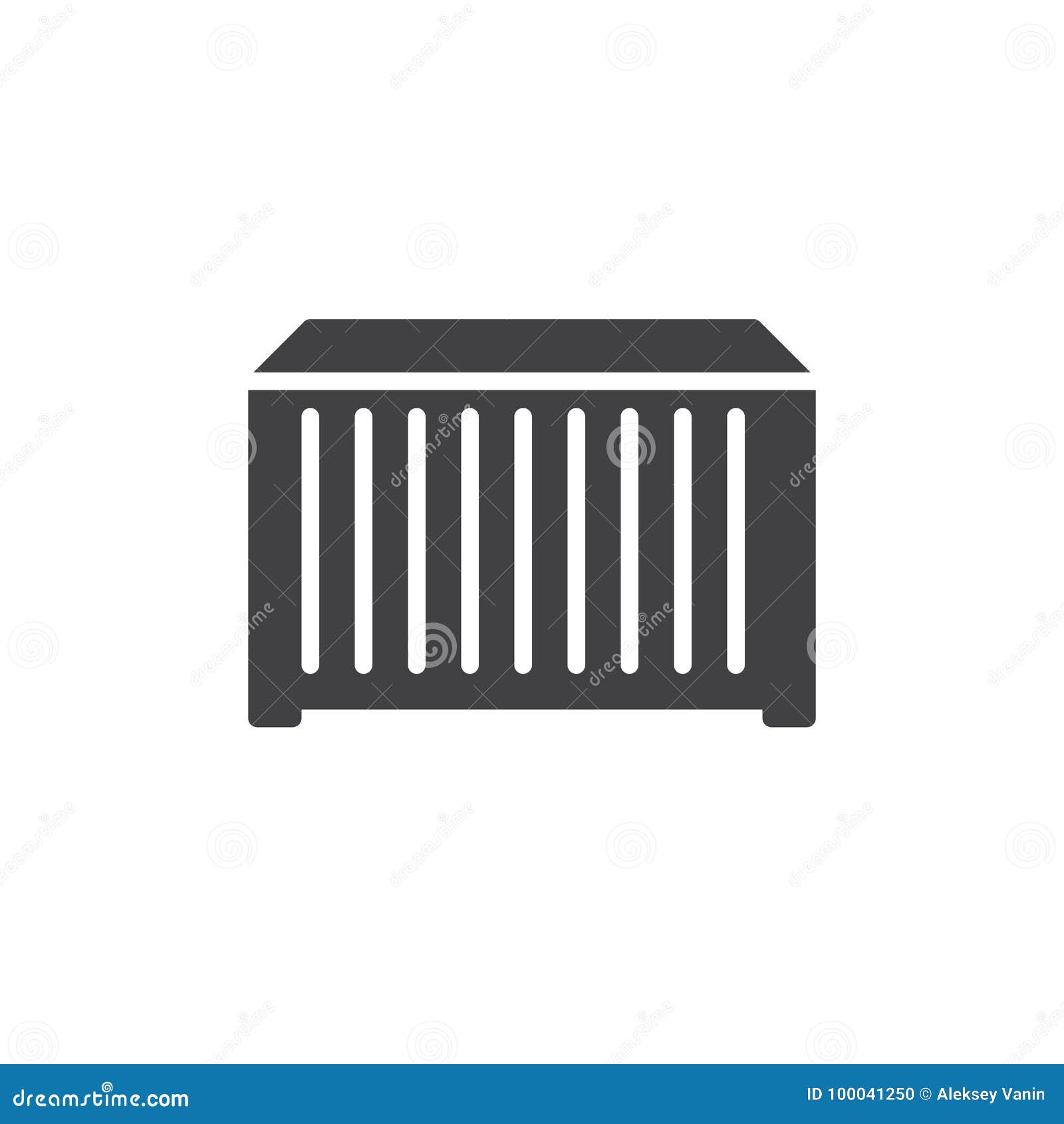 Container icon vector stock vector. Illustration of filled - 100041250