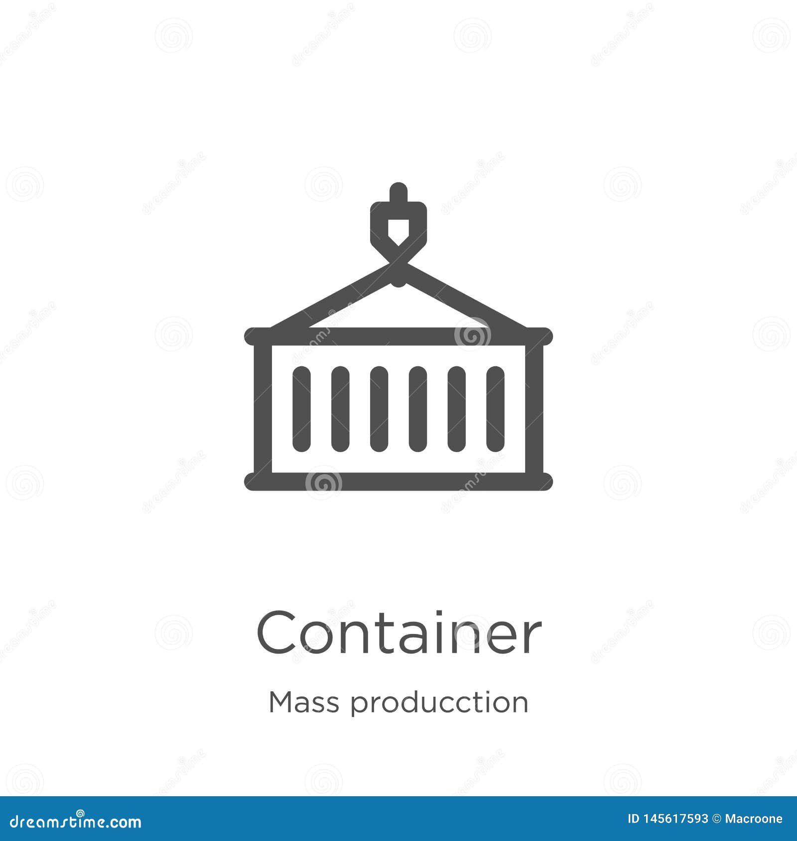 Container Icon Vector From Mass Producction Collection. Thin Line ...