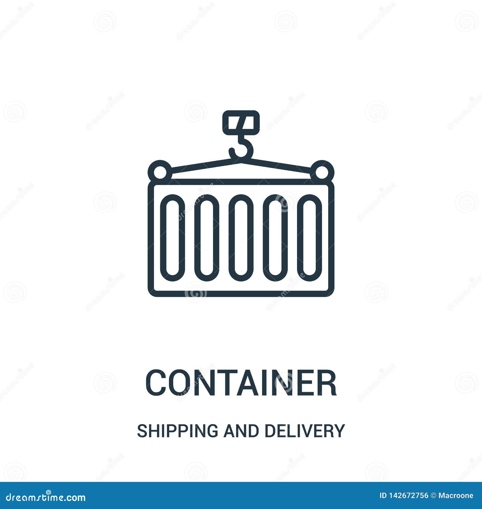 Container Icon Vector from Shipping and Delivery Collection. Thin Line ...