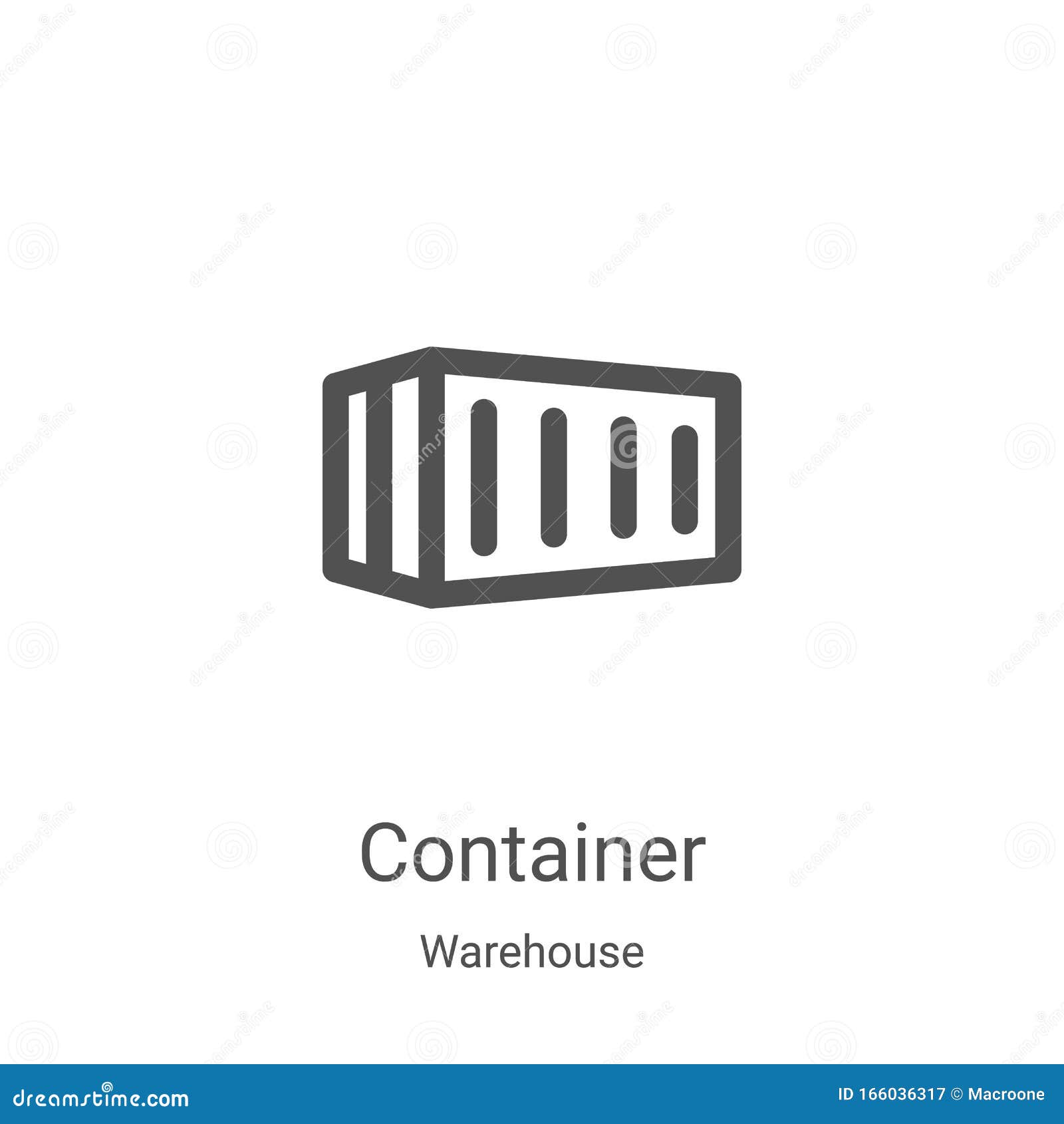 Container Icon Vector from Warehouse Collection. Thin Line Container ...