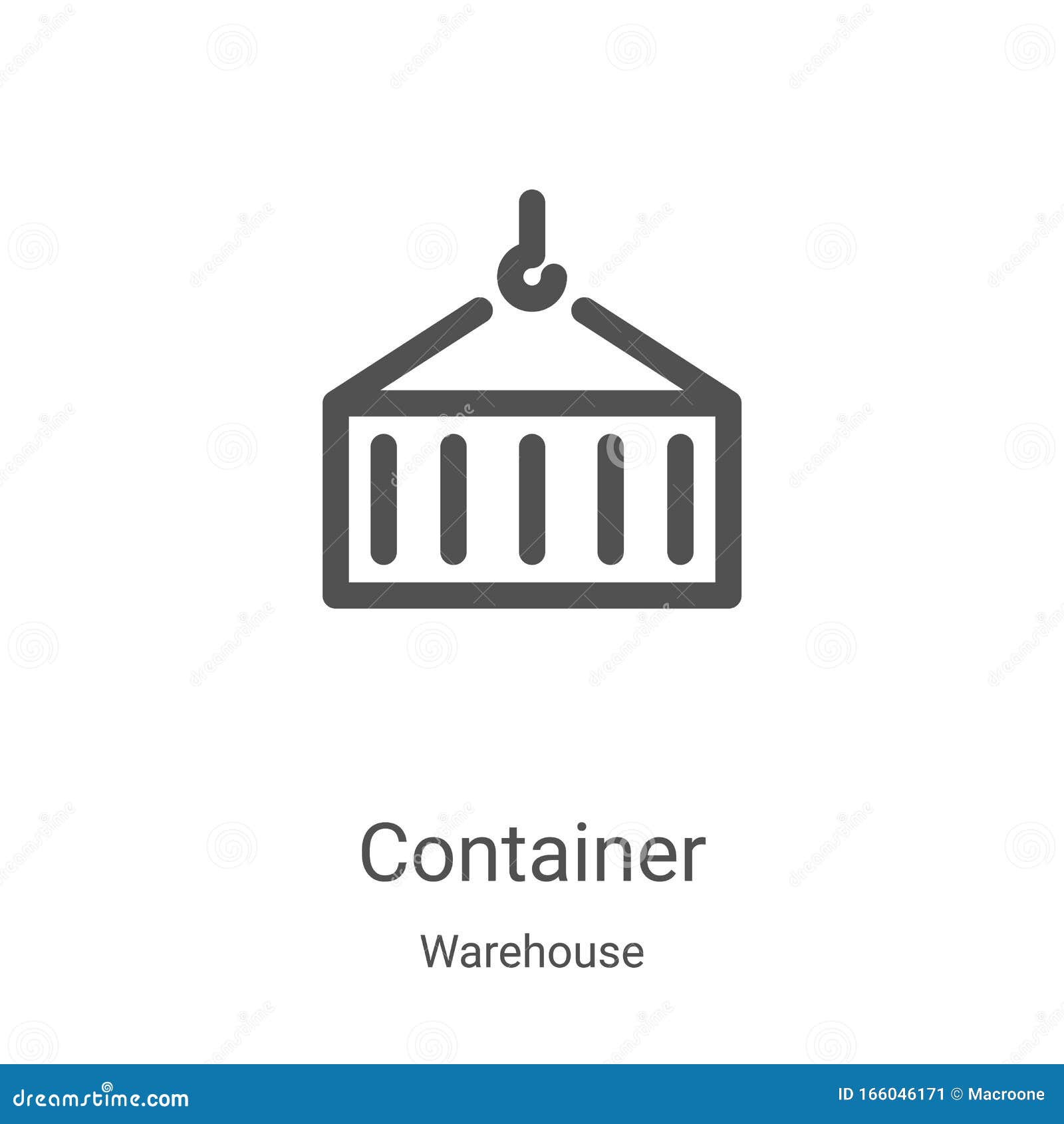 Container Icon Vector from Warehouse Collection. Thin Line Container ...