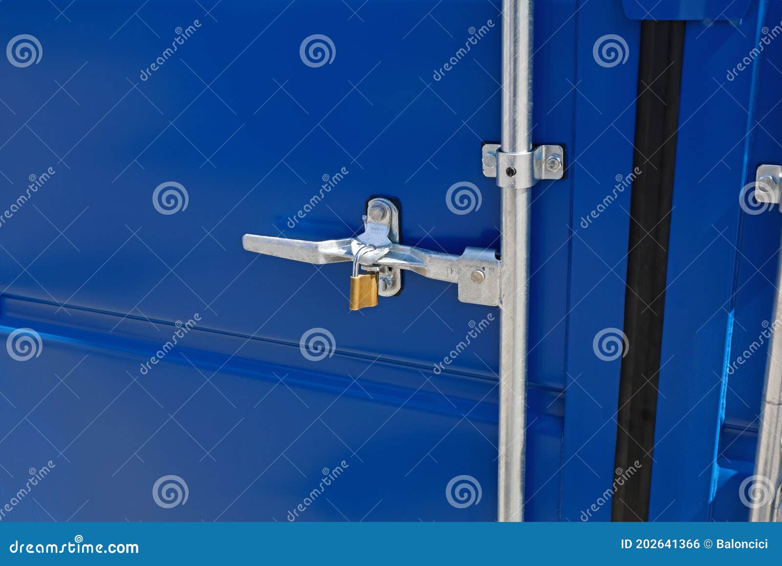 Container Latch Padlock stock photo. Image of padlock - 202641366