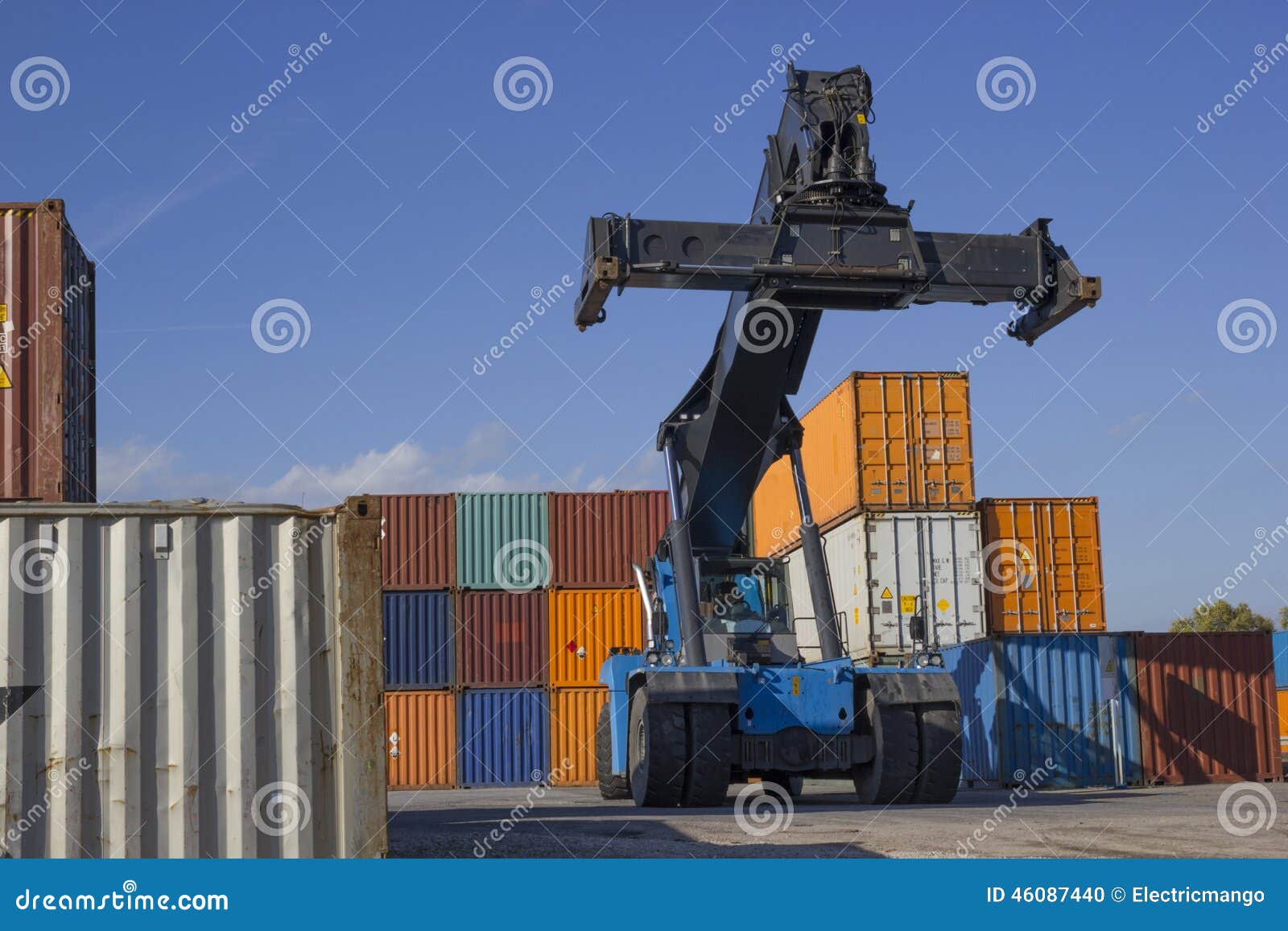 Container lifter stock photo. Image of transport, cargo - 46087440