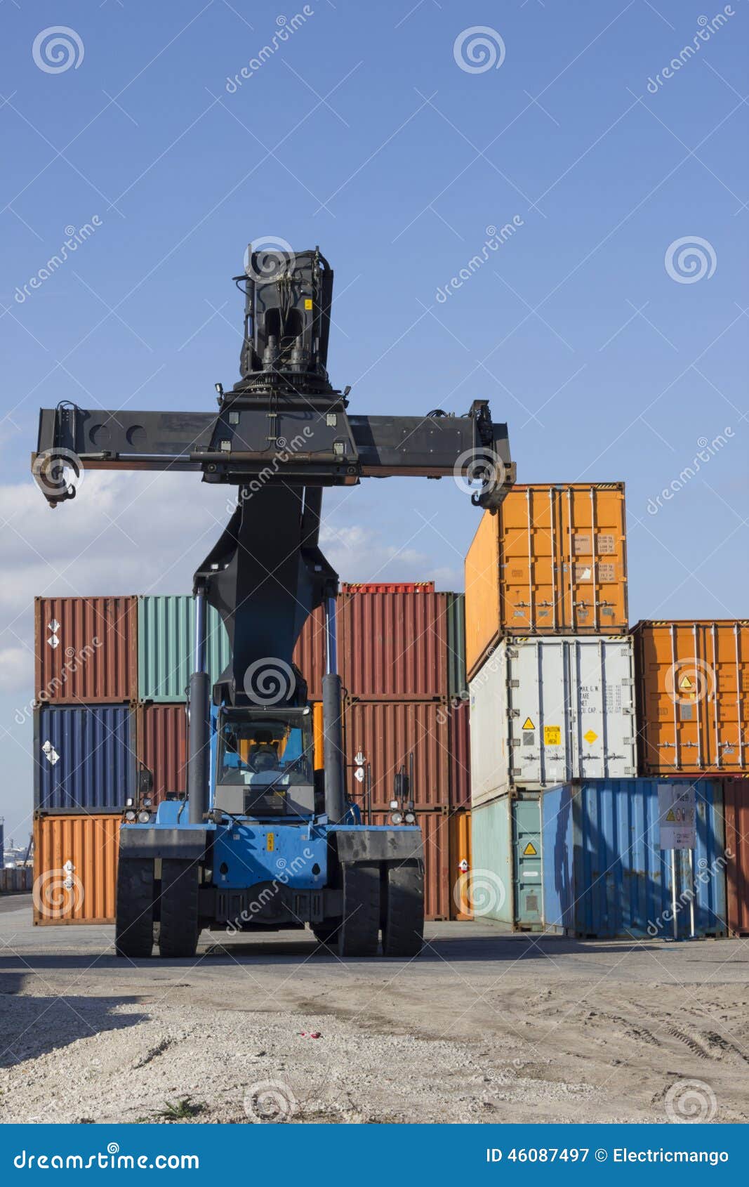 Container lifter stock image. Image of load, containerized - 46087497