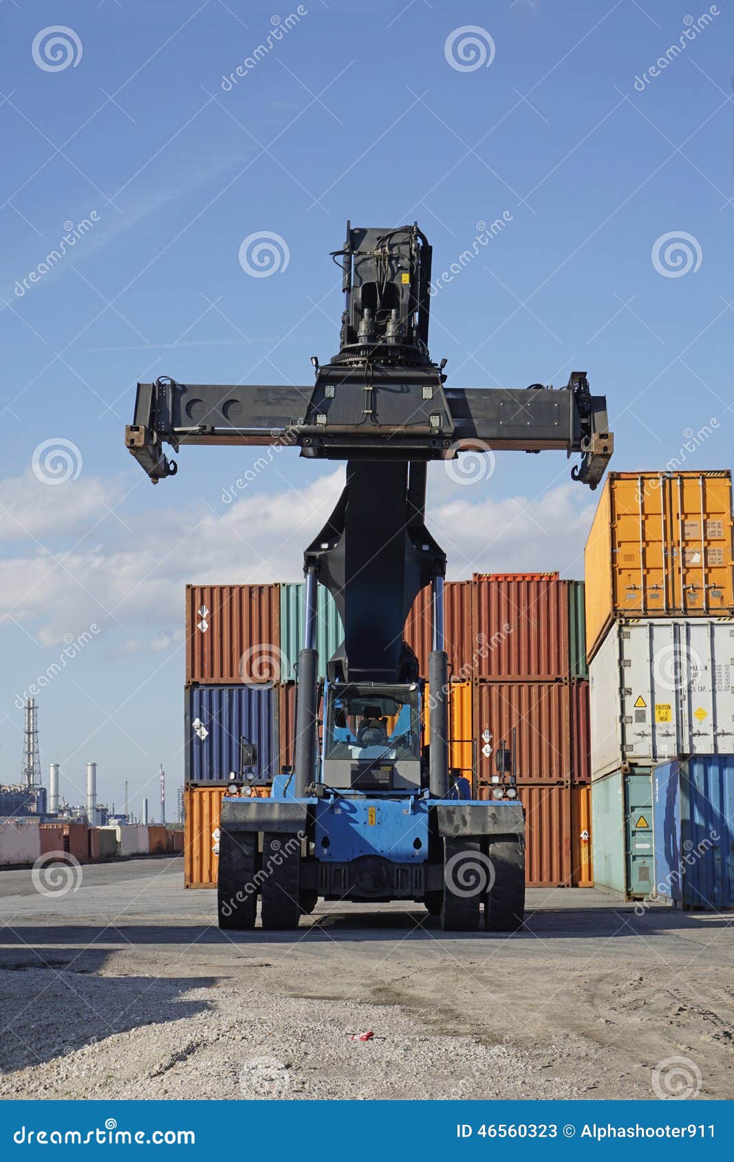 Container lifter stock image. Image of containerized - 46560323