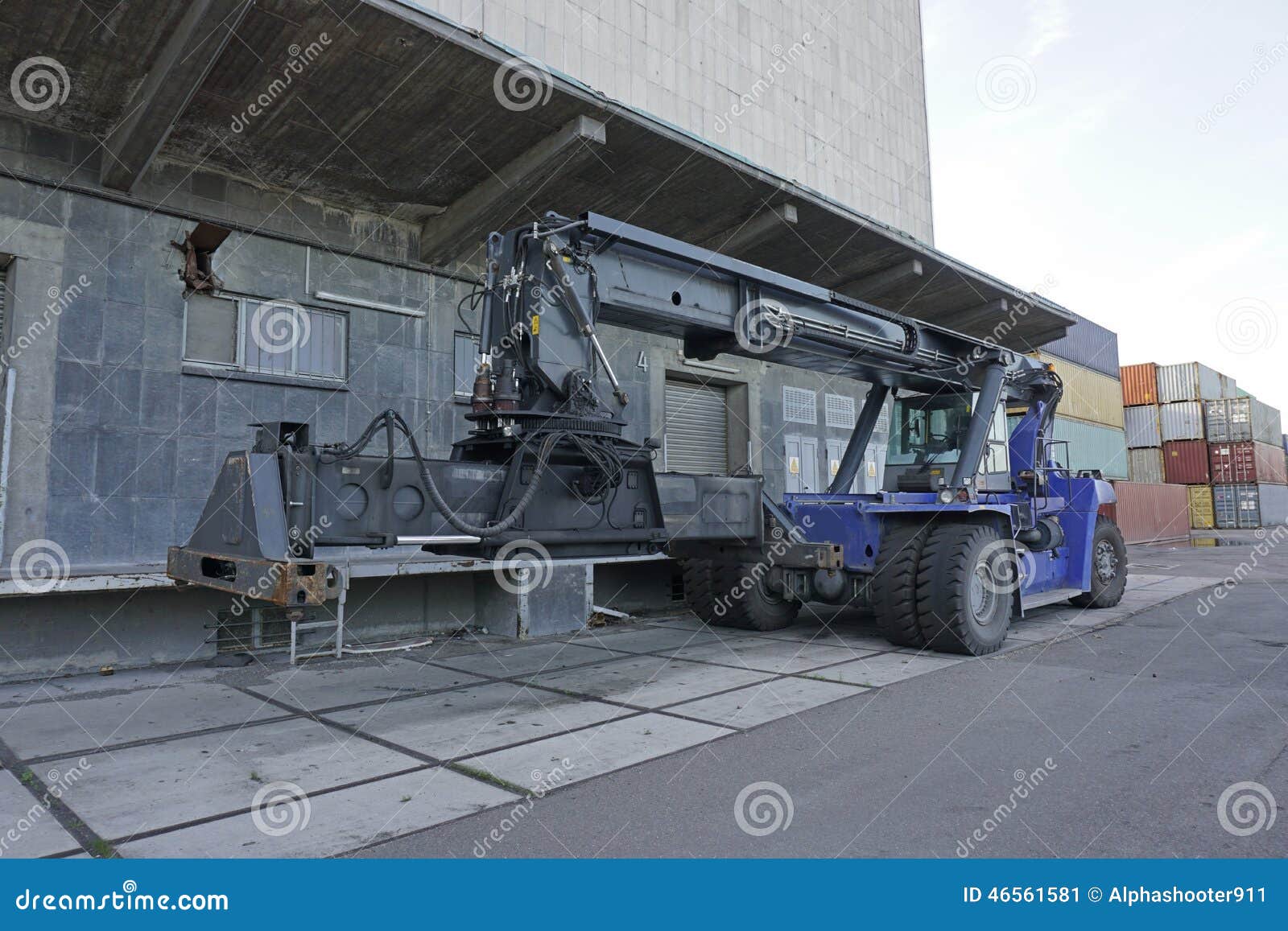 Container lifter stock image. Image of harbour, intermodal - 46561581