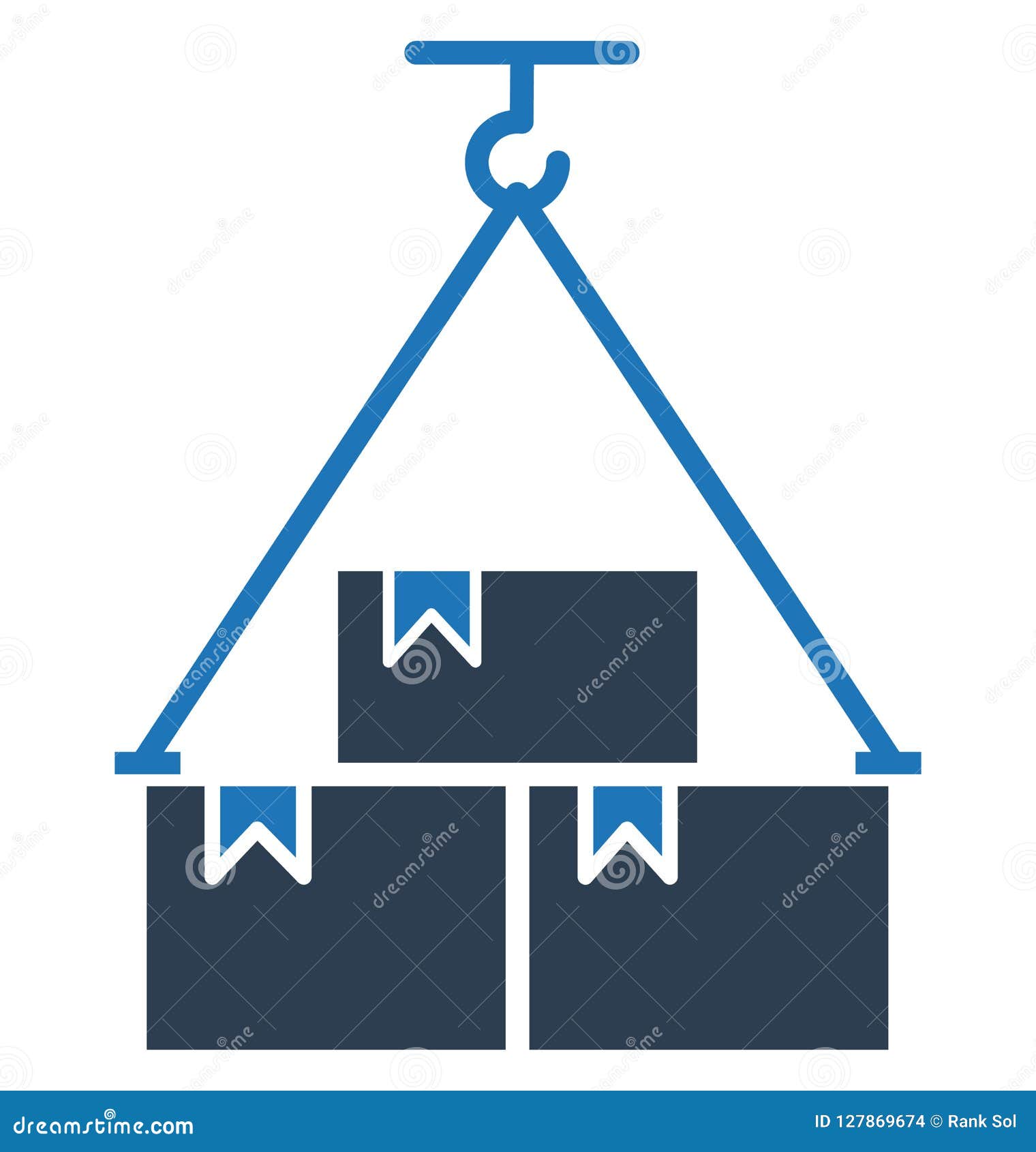 Container, Lifting Isolated Vector Icon Can Be Easily Modified or Edit ...