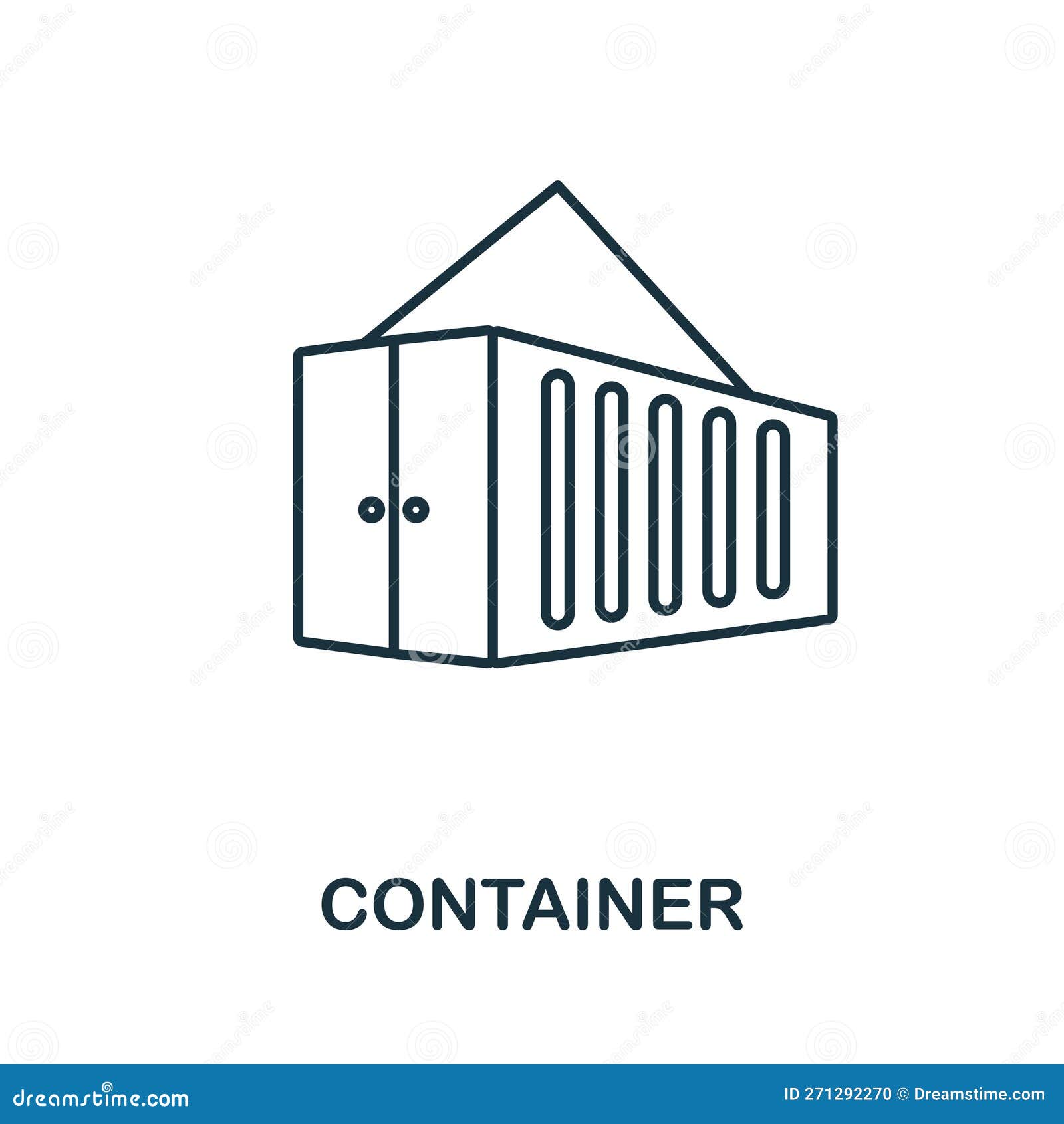 Container Line Icon. Monochrome Simple Container Outline Icon for ...