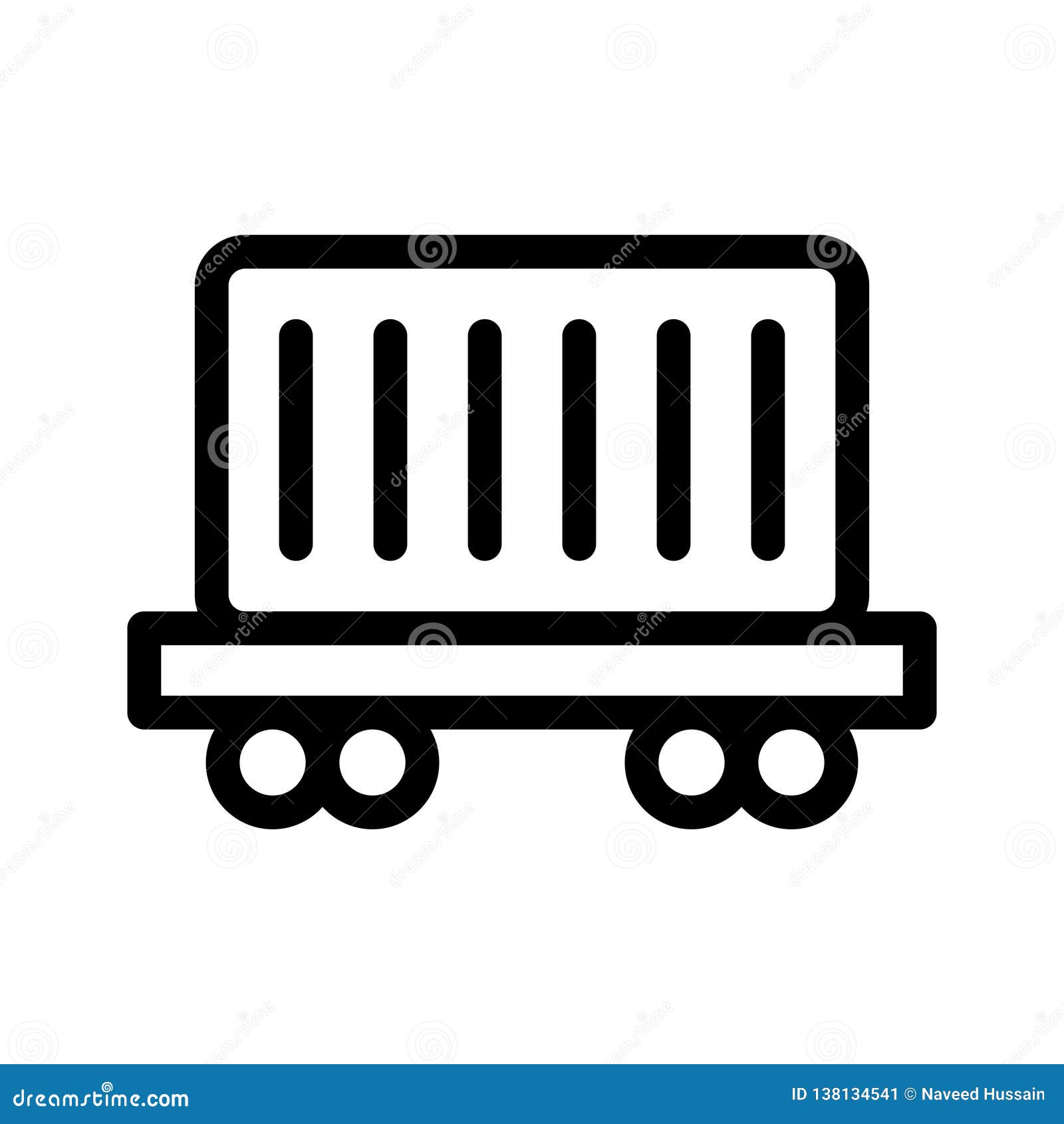 Container line vector icon stock vector. Illustration of cargo - 138134541