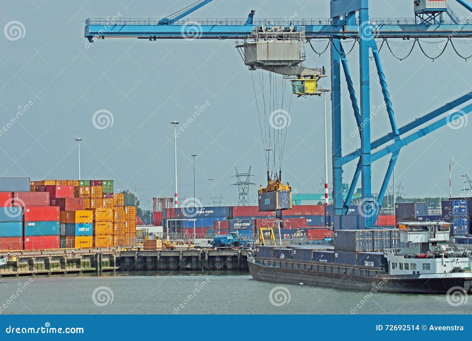 Economic Activity Container Transportation in Rotterdam Editorial Stock ...