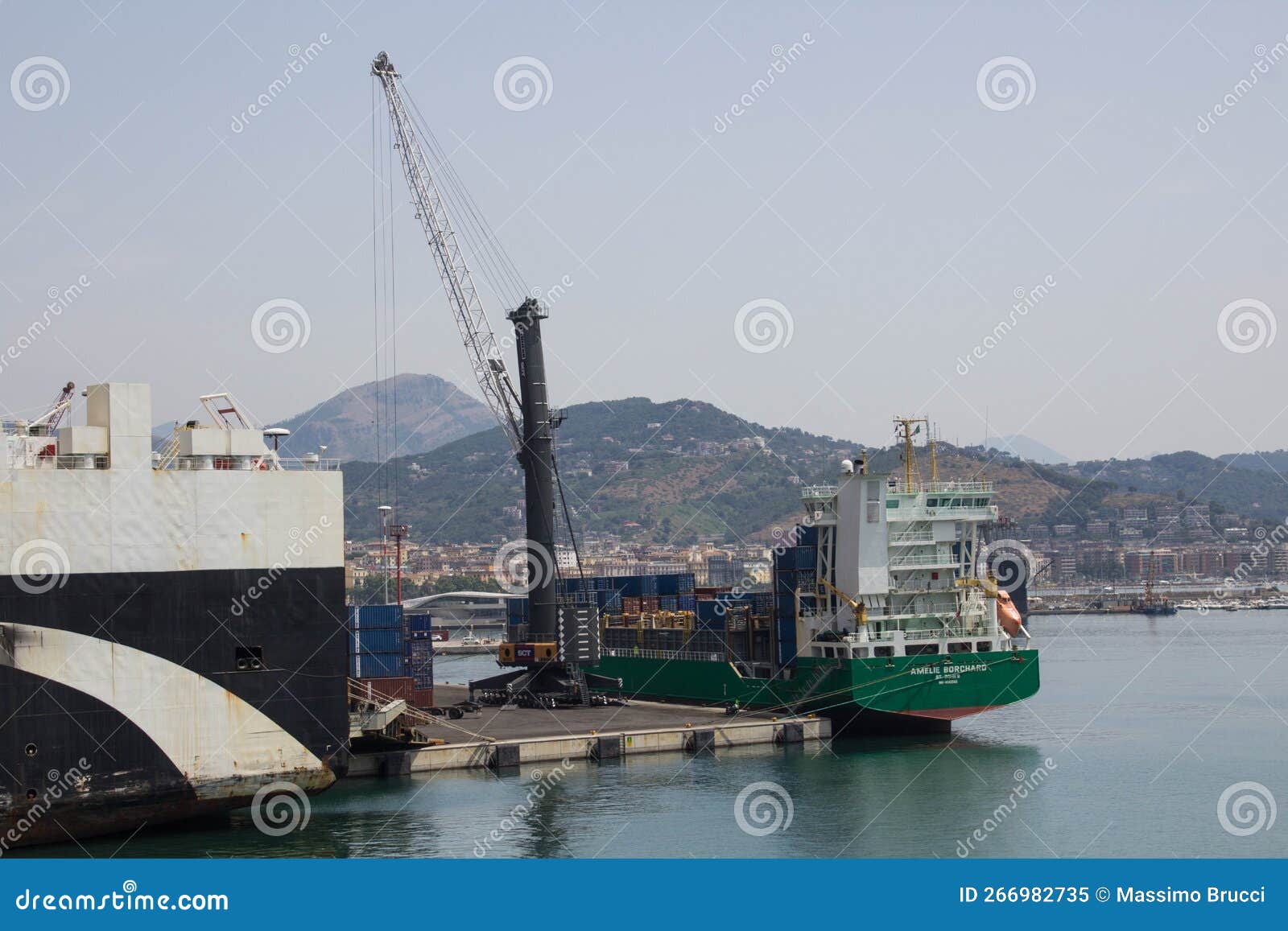 Container Loading Cranes in a Port Editorial Image - Image of ...