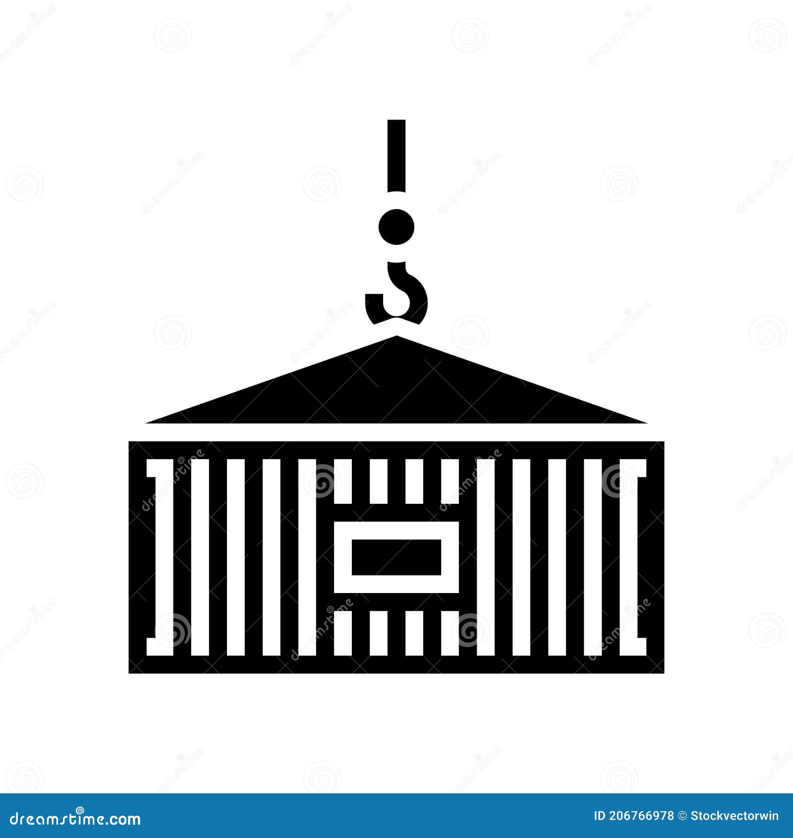 Container Loading Vector Thin Line Stroke Icon. Container Loading ...