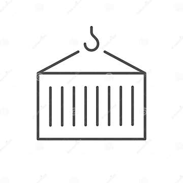 Container Loading Line Outline Icon Stock Vector - Illustration of ...