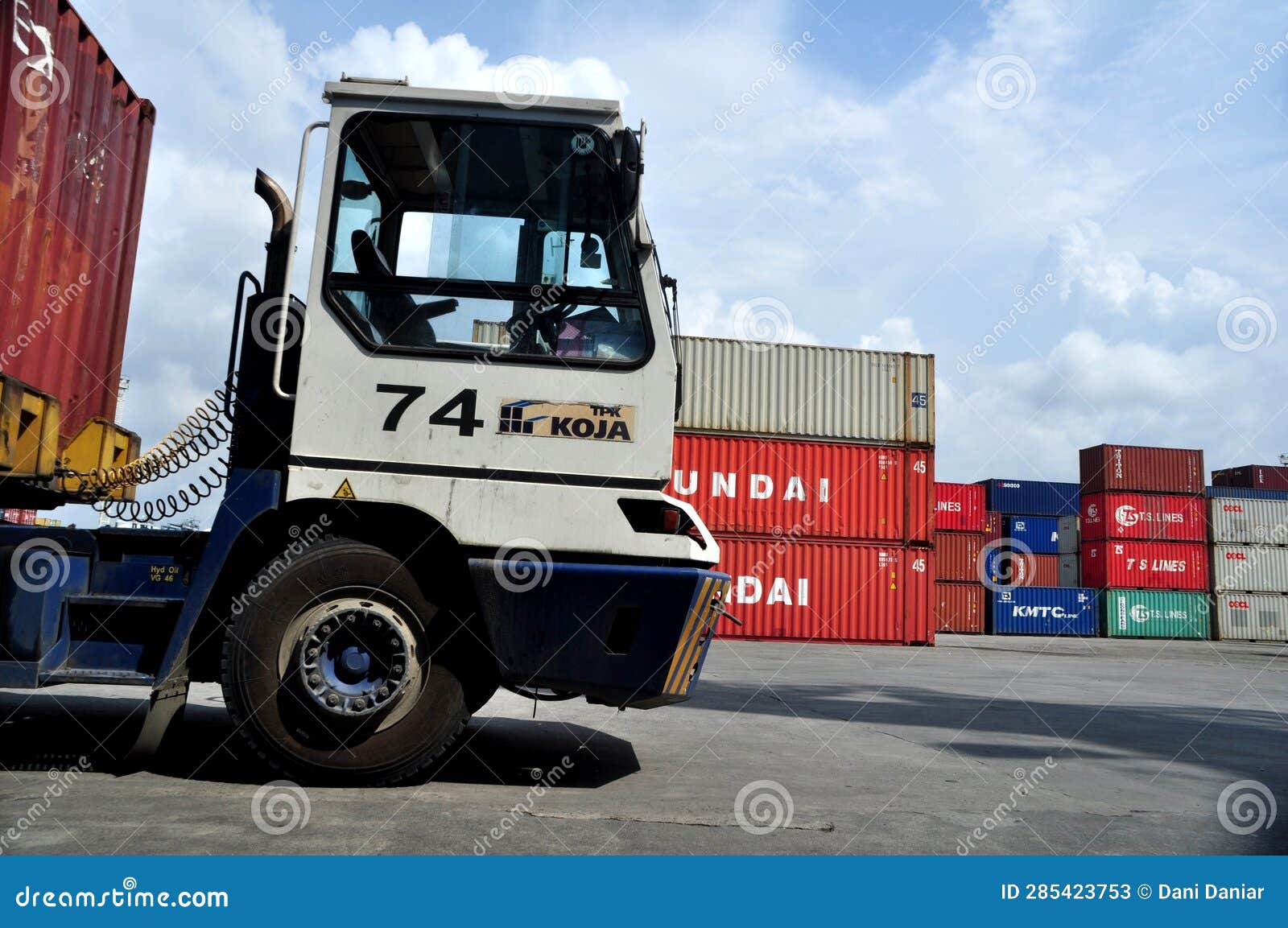 Container Loading and Unloading Activities at Tanjung Priok Port ...