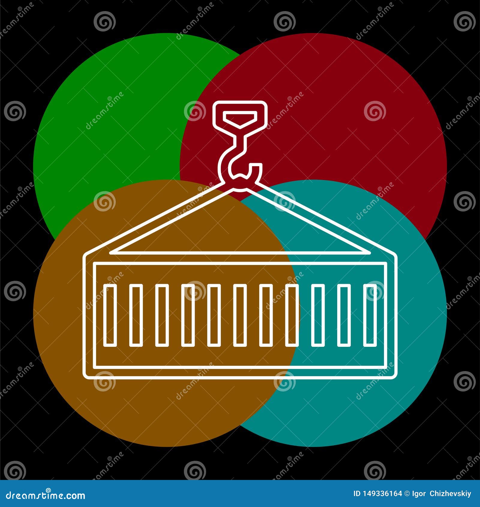 Container Logistic - Shipping Container Stock Vector - Illustration of ...