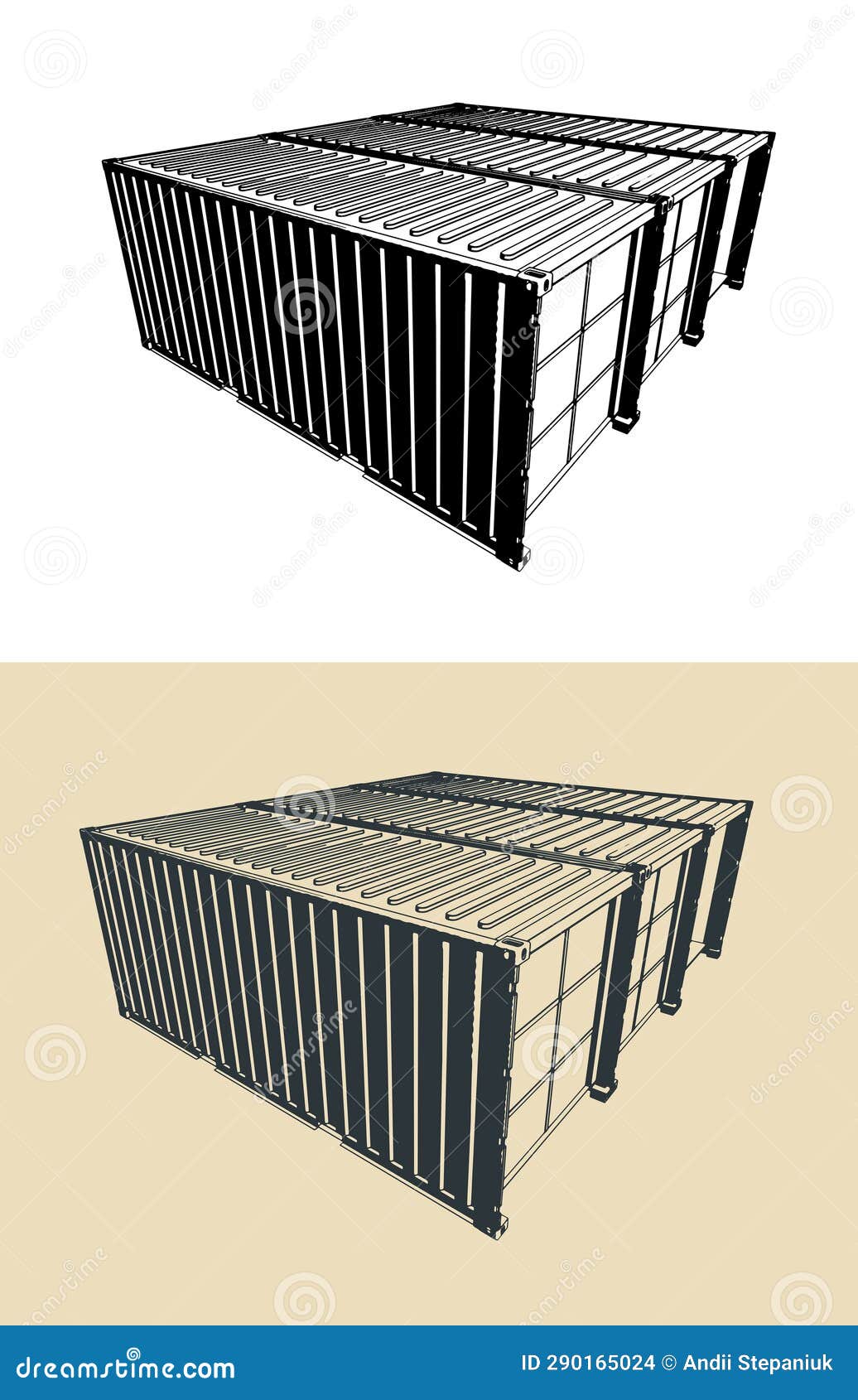 Container Modular House Illustrations Stock Vector - Illustration of ...