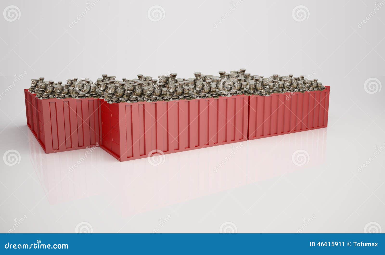 Container with money stock illustration. Illustration of freight - 46615911