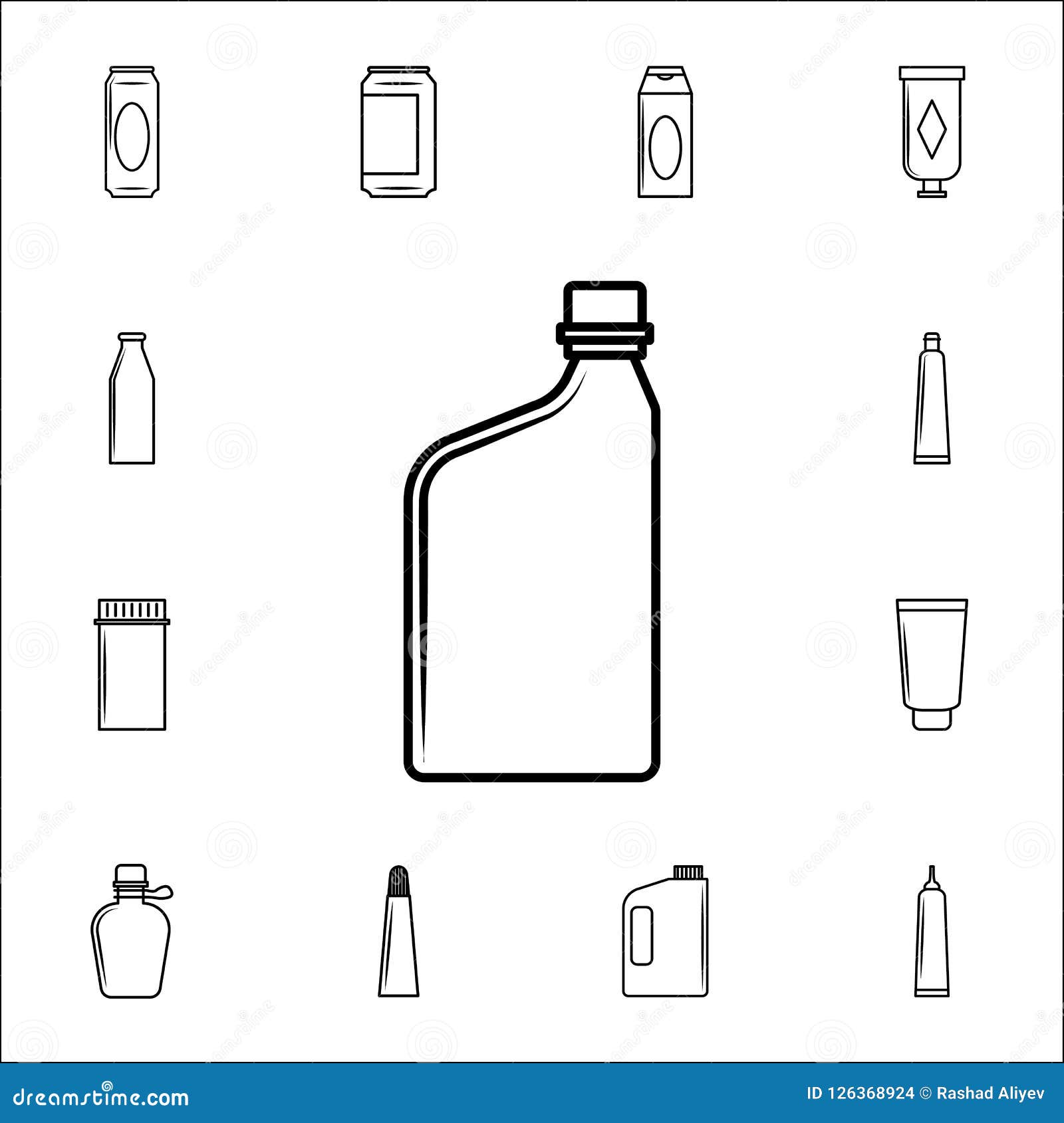 Container for Motor Oil Icon. Bottle Icons Universal Set for Web and ...