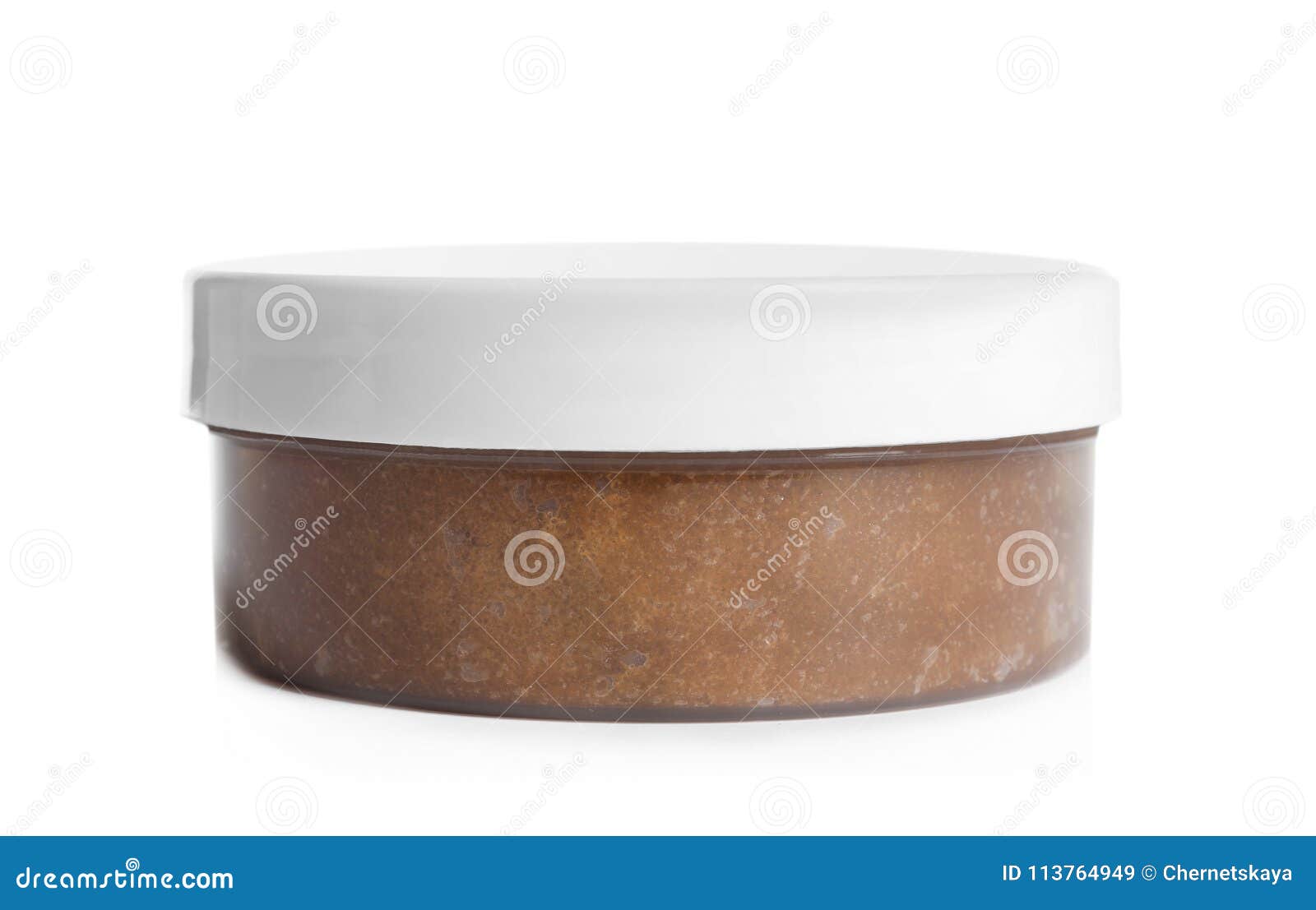 Container with Natural Scrub Stock Image - Image of cream, container ...