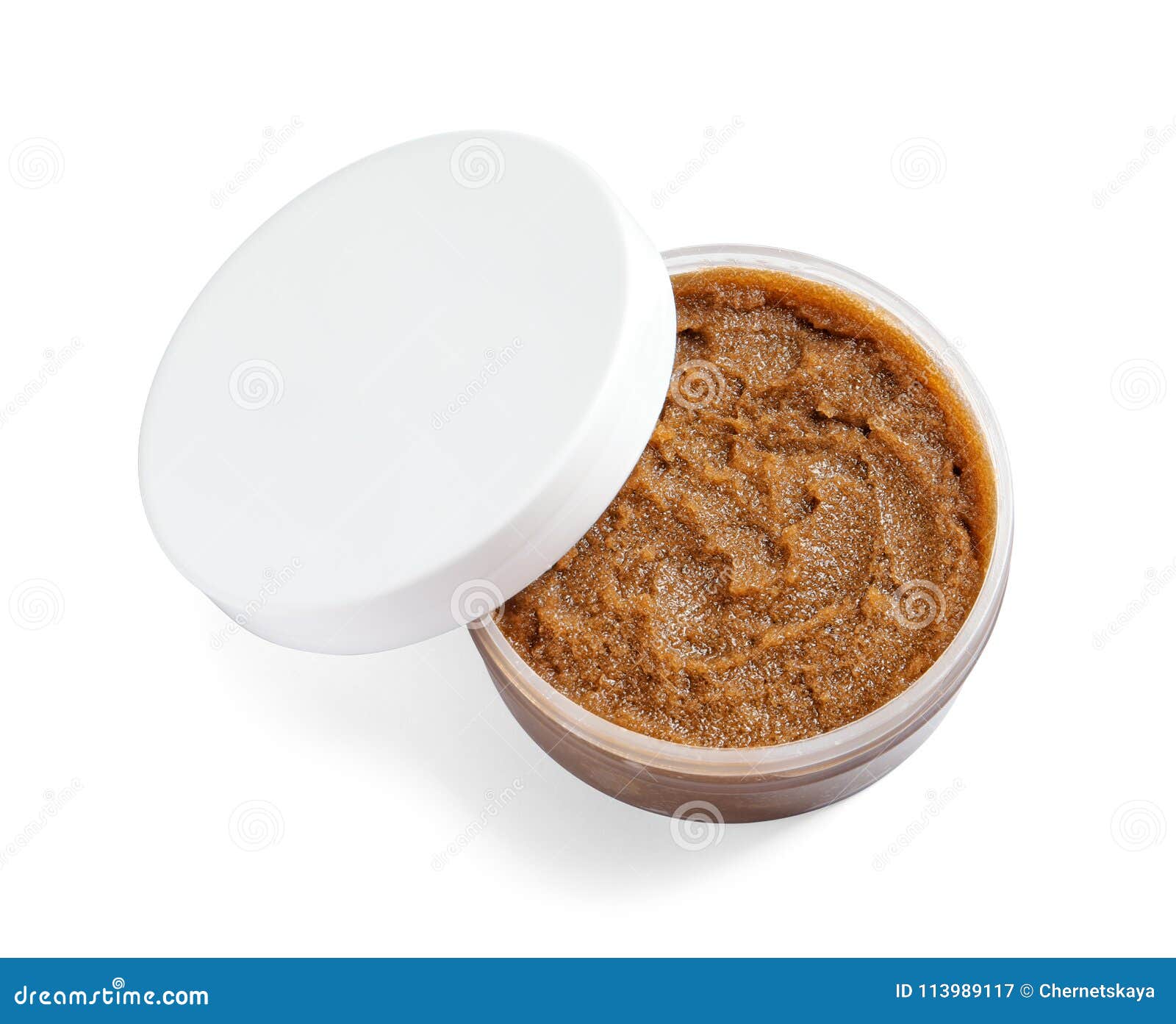 Container with Natural Scrub Stock Image - Image of brown, cosmetology ...