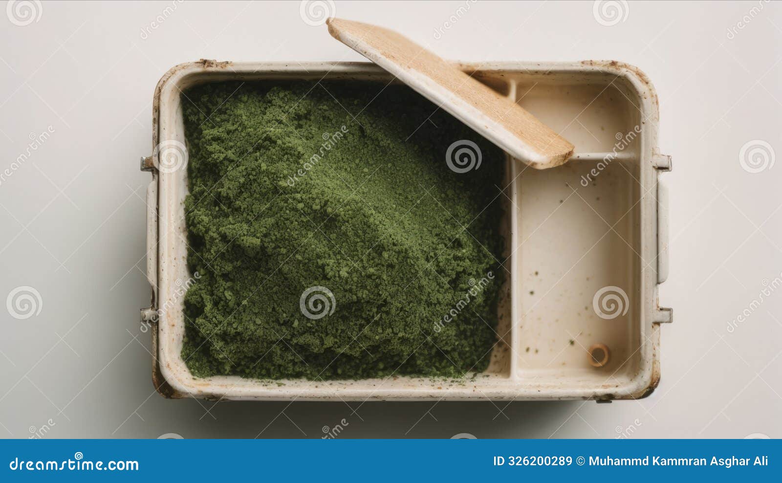 Container with Natural Scrub on White Background, Top View Stock ...