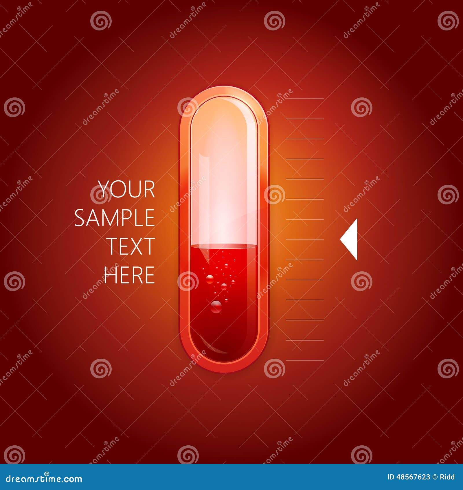 Container of Nuclear Energy in Red Color and Bubbling Stock ...