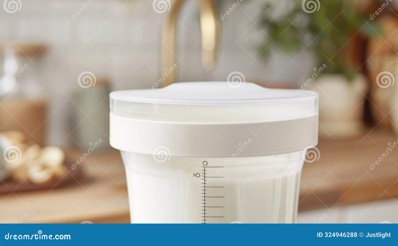 The Container of the Nut Milk Maker with a Clear Measurement Marking ...